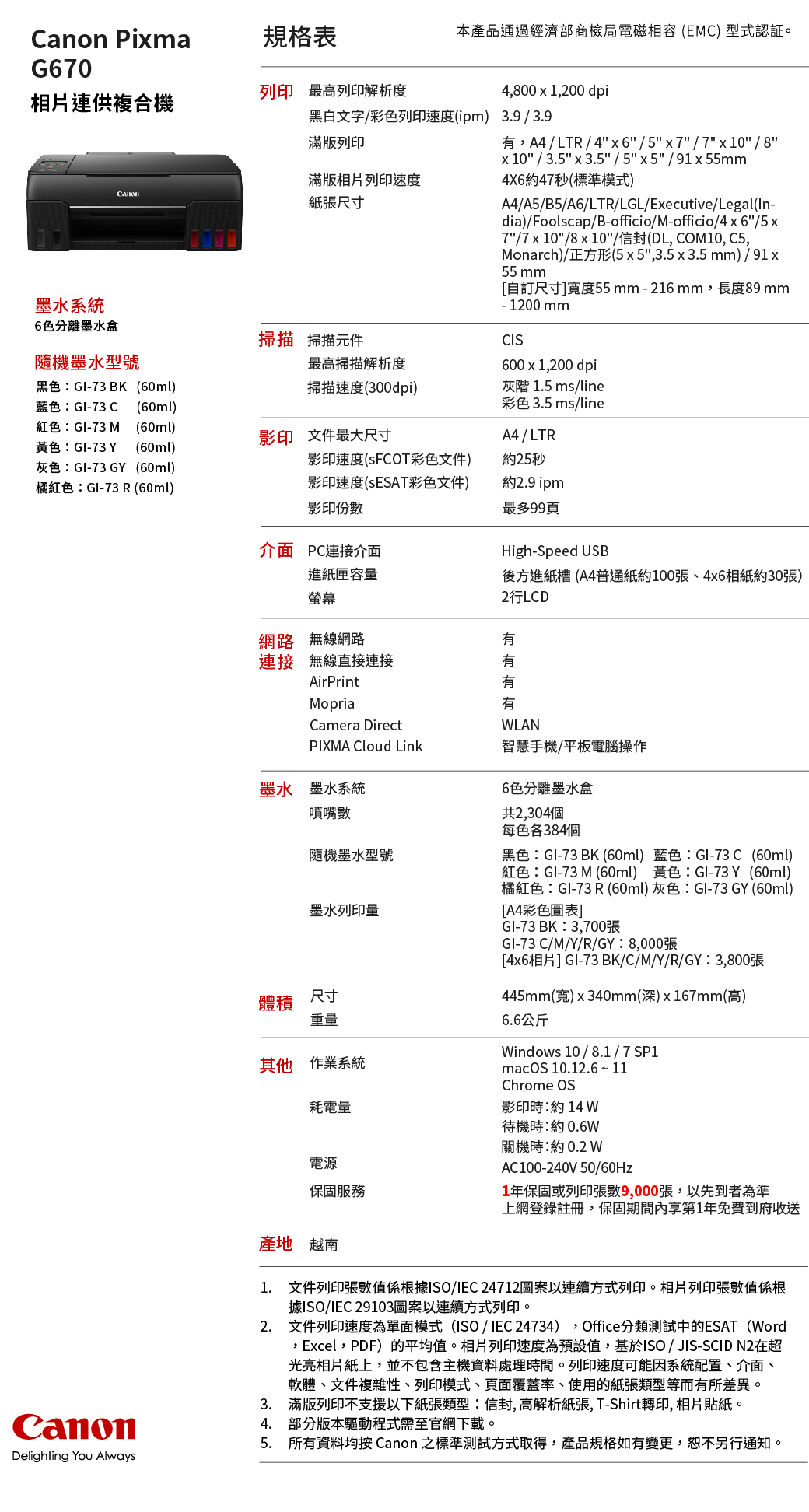 佳能 Canon PIXMA G670 相片連供複合機 - PChome 24h購物