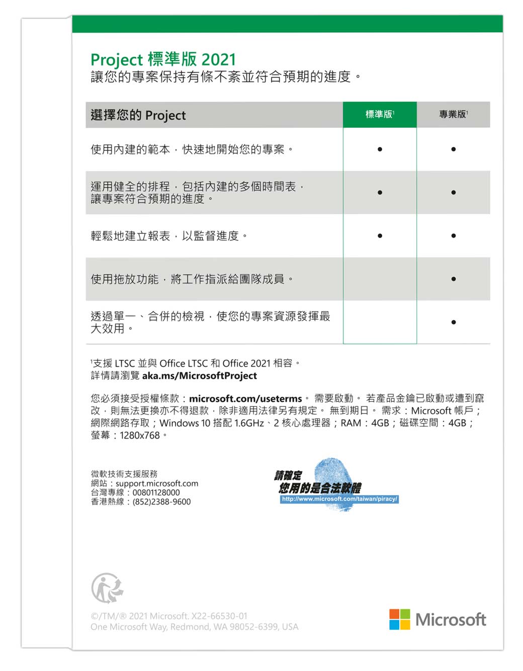 Microsoft Project STD 2021 標準中文下載版 - PChome 24h購物